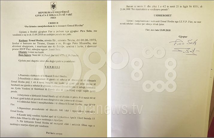 5 ditë në liri, kush është gjykatësi që nxori nga burgu Ermal Hoxhën?