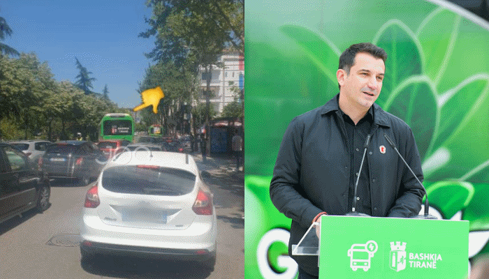 Autobusi “Green Line” i lali Erit fiket në mes të rrugës, qytetari ...