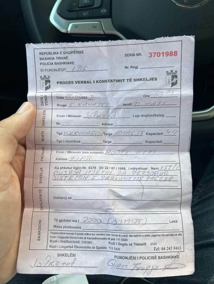 Nuk punon sistemi i parkimit por punon ai i gjobave, bashkia dhe ...