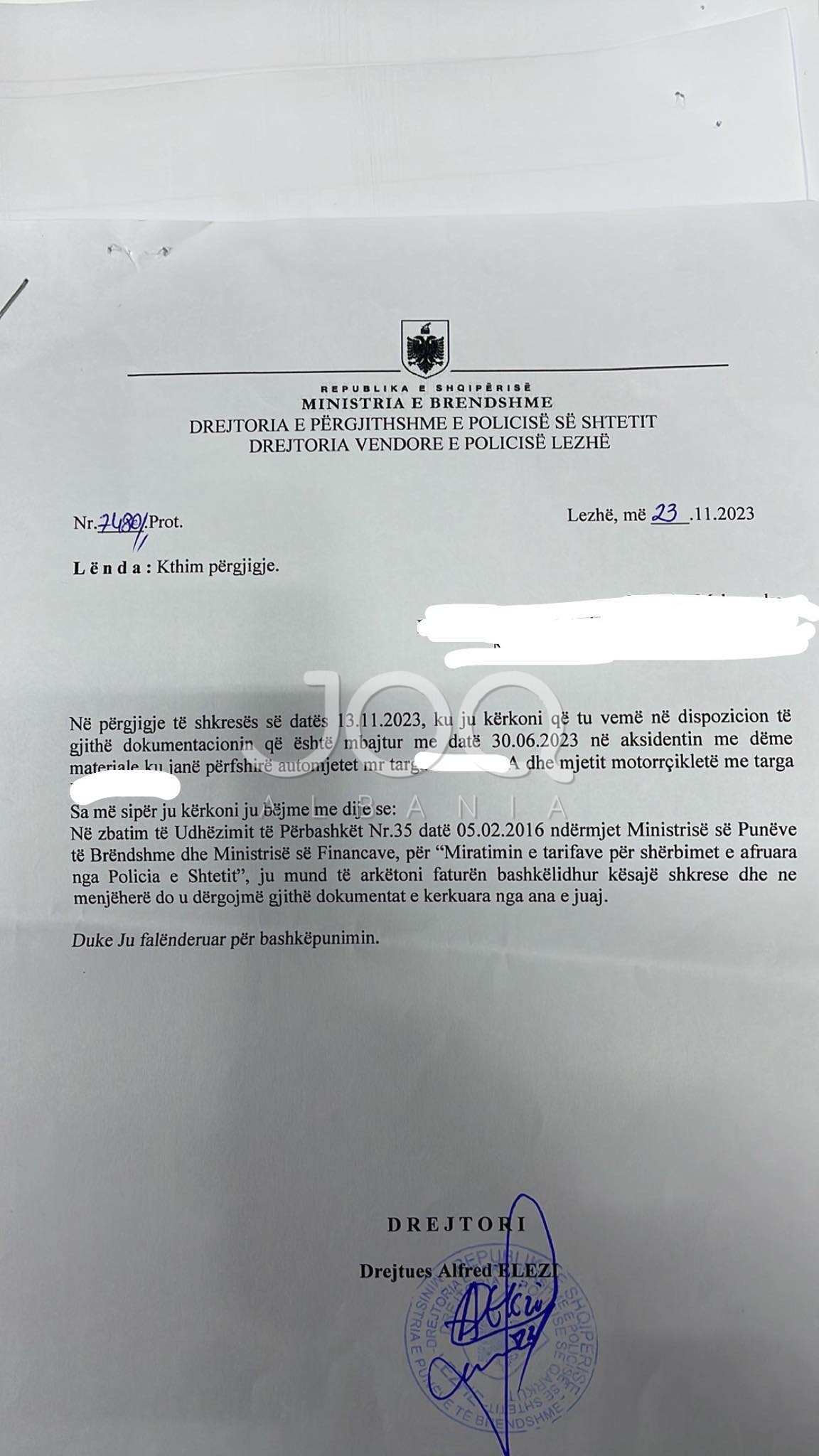 Çudia e radhës nga Policia Rrugore: Kërkon 229 mijë lekë për dokumentet ...