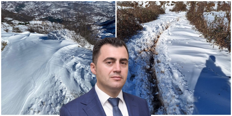"Rruga në Lugaxhi prej dy ditësh e bllokuar nga bora, asnjë ndihmë nga ...